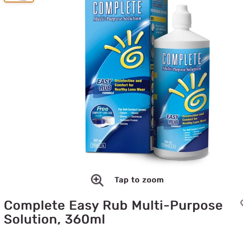 EASY COMPLETE RUB 360ml FREE 100ml, Beauty & Personal Care, Vision Care ...