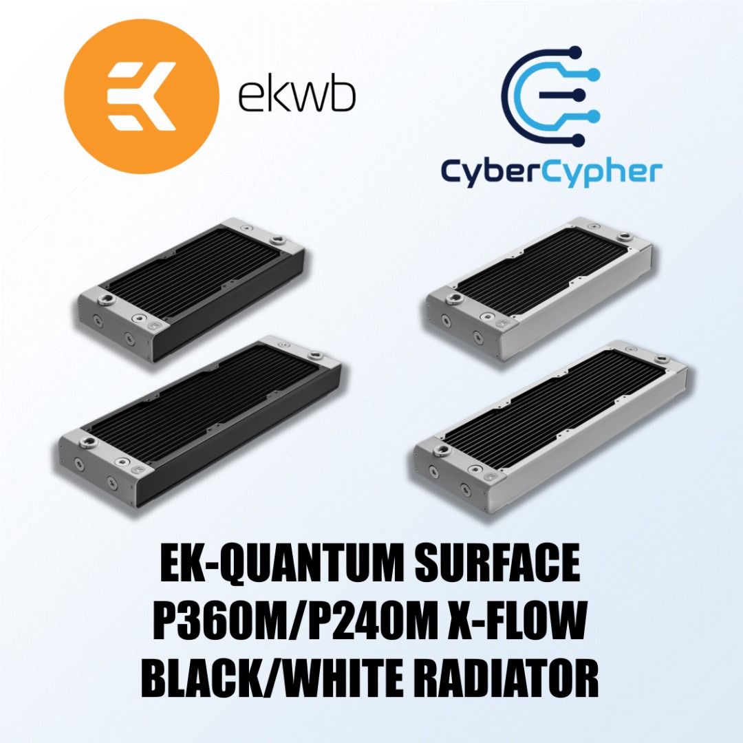 EK-QUANTUM SURFACE P360M/P240M X-FLOW BLACK/WHITE RADIATOR, Computers ...