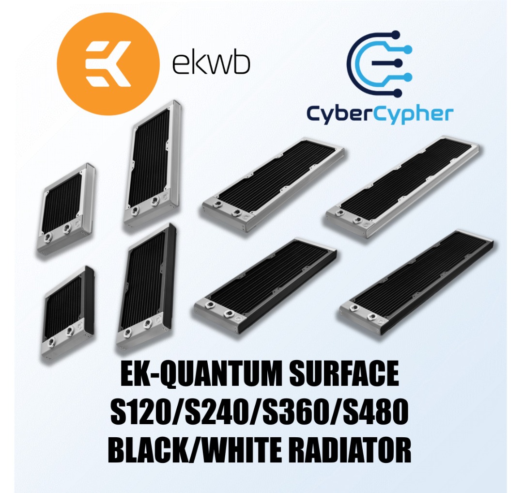 EK-QUANTUM SURFACE S120/S240/S360/S480 BLACK/WHITE RADIATOR, Computers ...