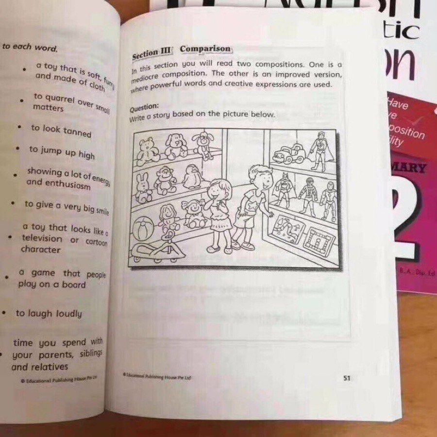 English Thematic Composition Writing P1-P6, Hobbies & Toys, Books ...