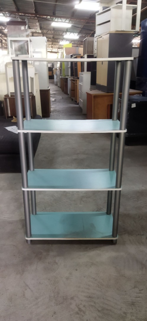 (F20055935) Light Blue 3-Tier Shelving Unit / Unit Rak 3 Tingkat Biru ...