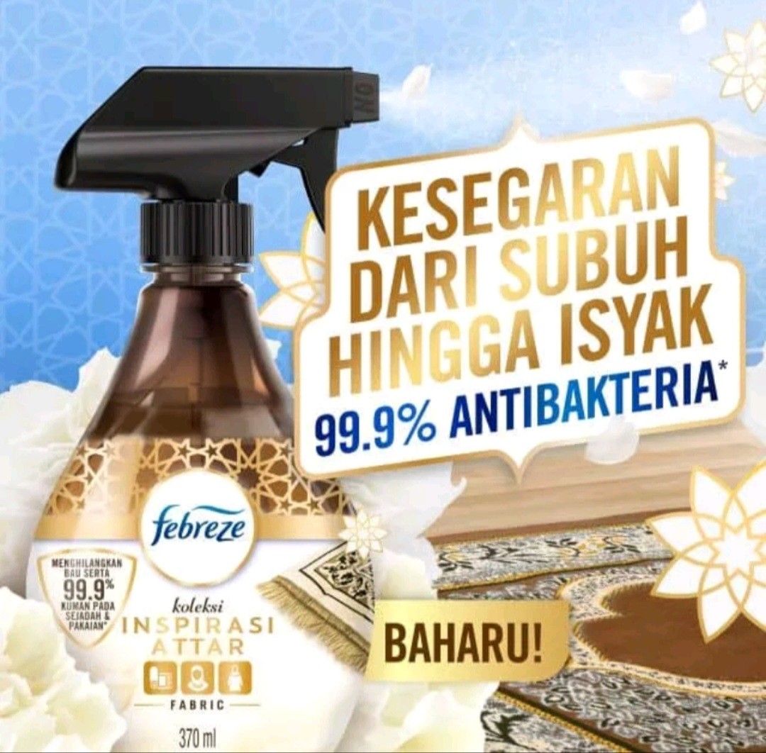 Febreze Inspired Attar, Beauty & Personal Care, Sanitisers & Disinfectants on Carousell