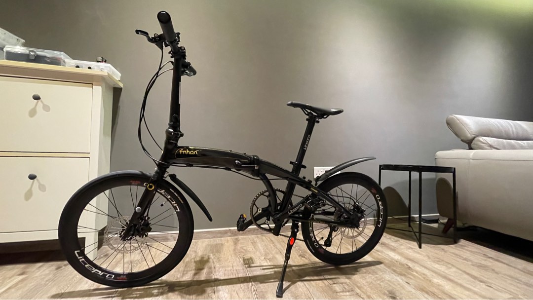 Fnhon Tornado, Classic Metallic Black (10 Speed) Light Weight, Sports ...