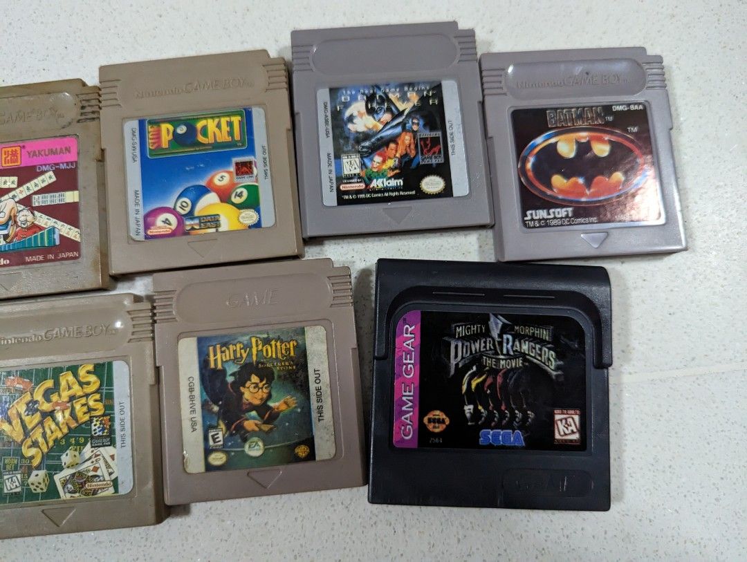 Gameboy Cartridges Nintendo pokemon crystal Vegas stakes Harry Potter ...