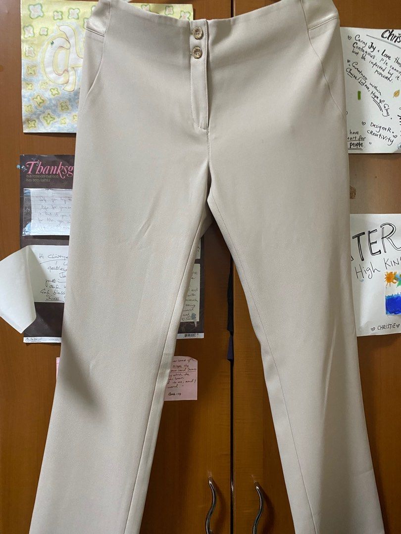 [GG5] Beige work pants, Women's Fashion, Bottoms, Other Bottoms on ...