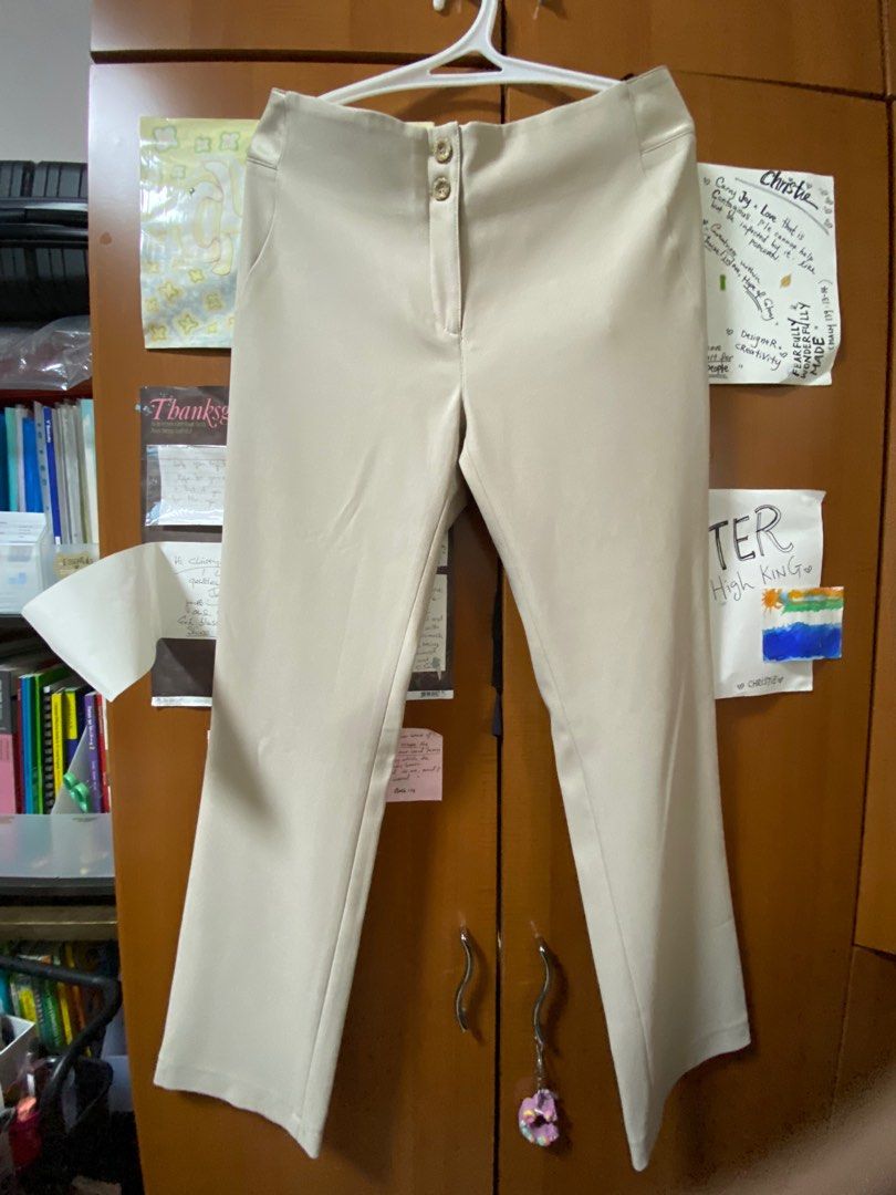 [GG5] Beige work pants, Women's Fashion, Bottoms, Other Bottoms on ...