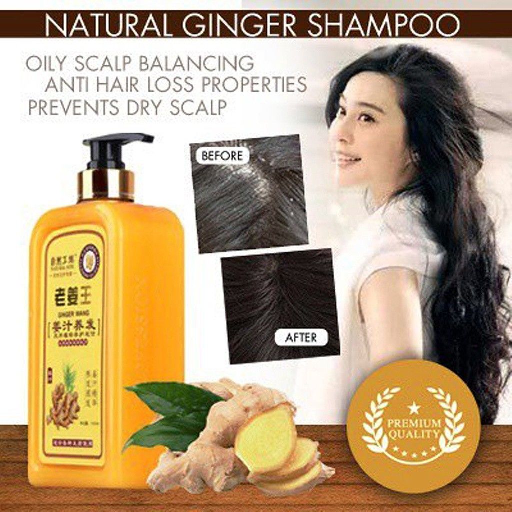 Ginger Shampoo Hair Growth Anti Hair Loss Scalp Relief Damaged Hair ...