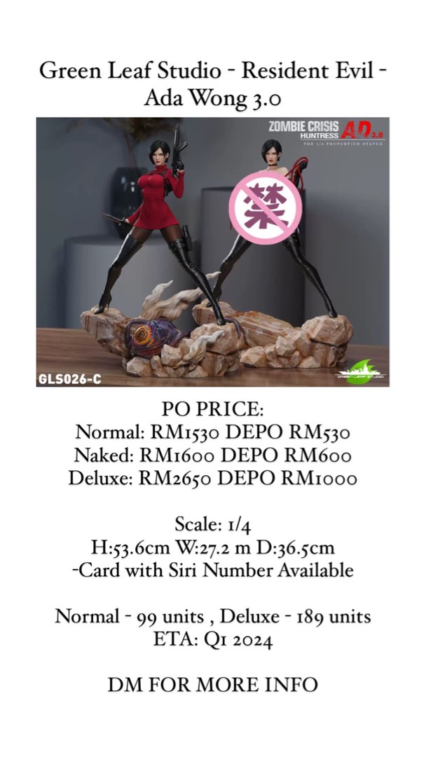 Green Leaf Studio - Resident Evil - Ada Wong 3.0, Hobbies & Toys, Toys ...