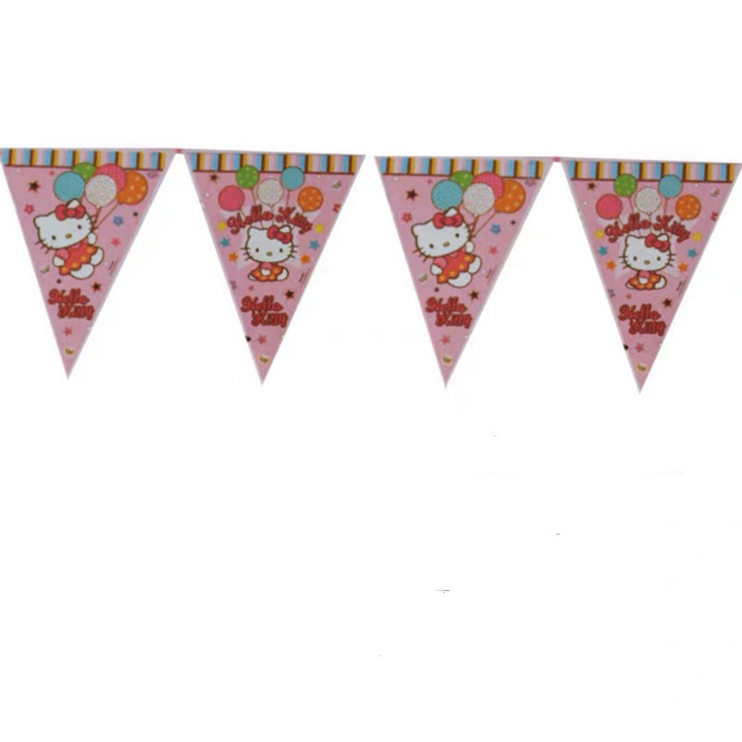 Hello Kitty party supplies - triangle flag banner / birthday banner ...