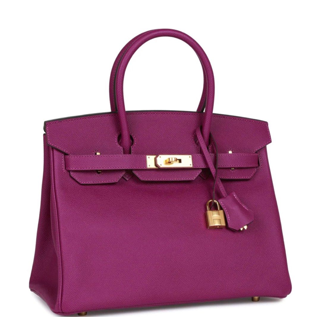 HERMES BIRKIN-30 ANEMONE, Luxury, Bags & Wallets on Carousell