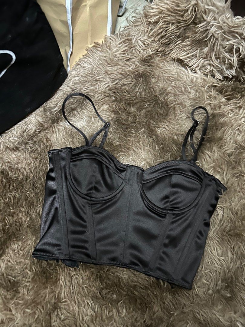 H&M corset satin on Carousell