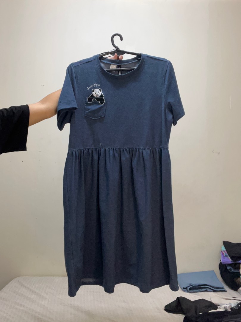 H&M divided navy blue dress, Women's Fashion, Dresses & Sets, Dresses ...