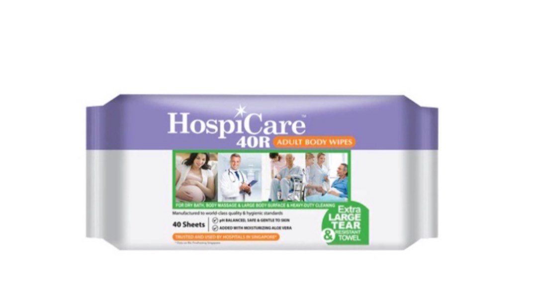 HospiCare 40R Adult Body Wipes 40 Sheets, Beauty & Personal Care ...