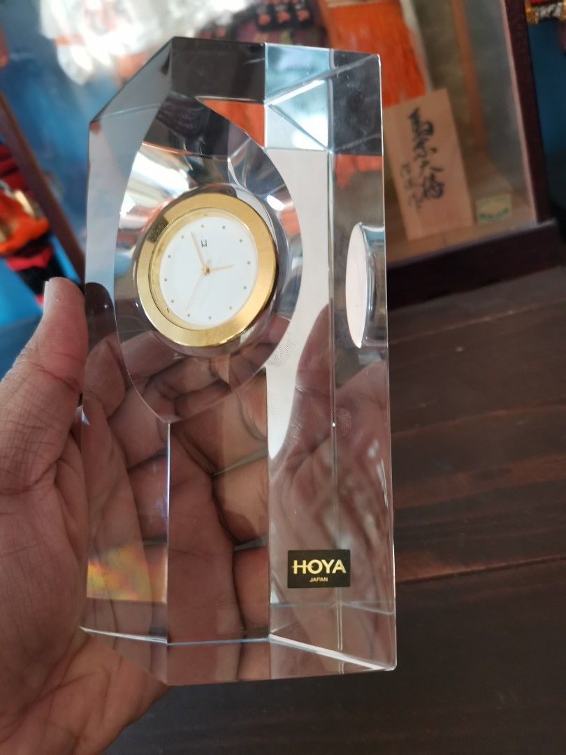 HOYA CRYSTAL MINI CLOCK, Furniture & Home Living, Home Decor, Clocks on ...