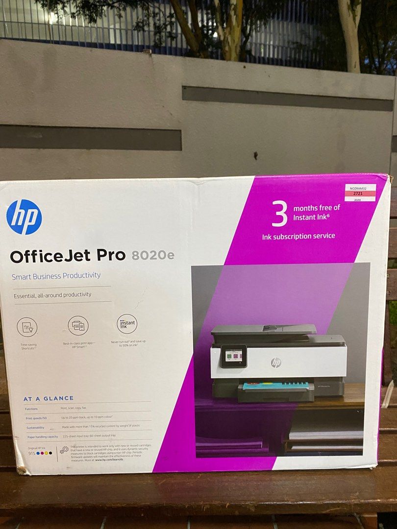 HP Office Jet Pro 8020E All In One Printer, Computers & Tech, Printers ...