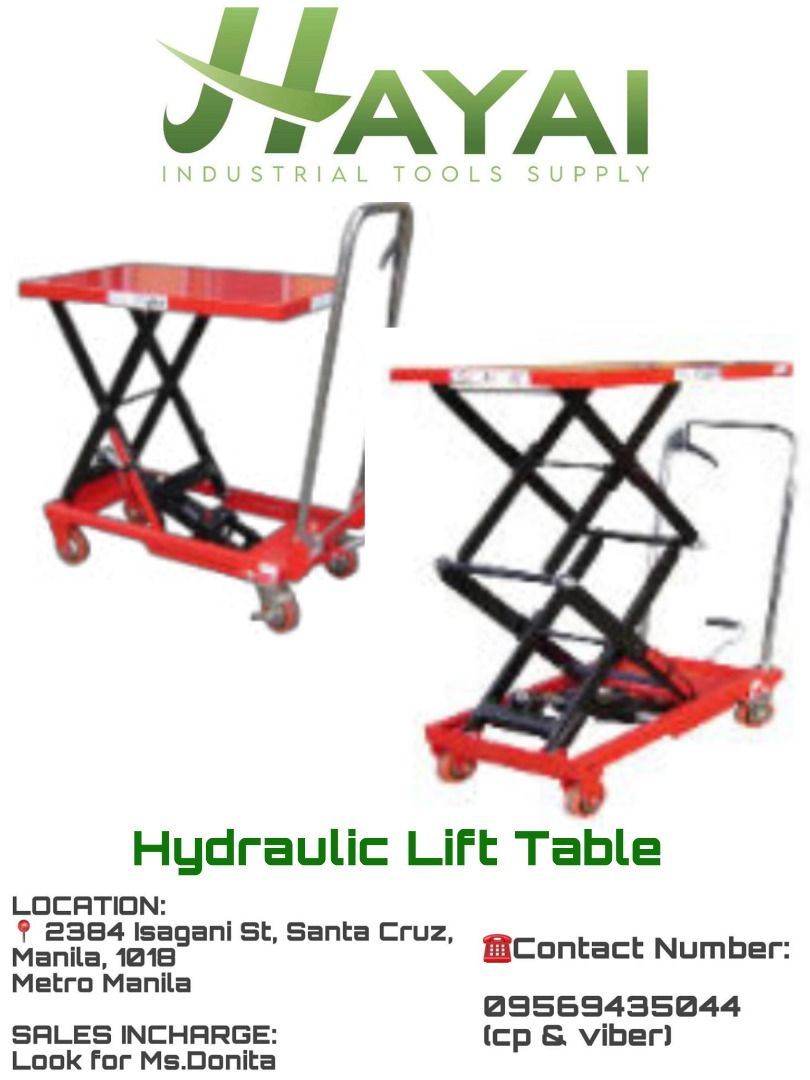 Hydraulic Lift Table, Commercial & Industrial, Industrial Equipment on ...