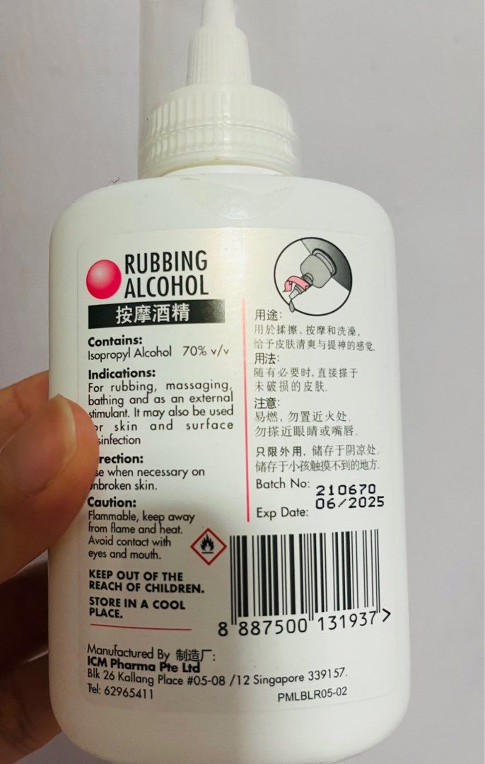 ICM Pharma Rubbing Alcohol 120ML - By Medic Drugstore, Health ...