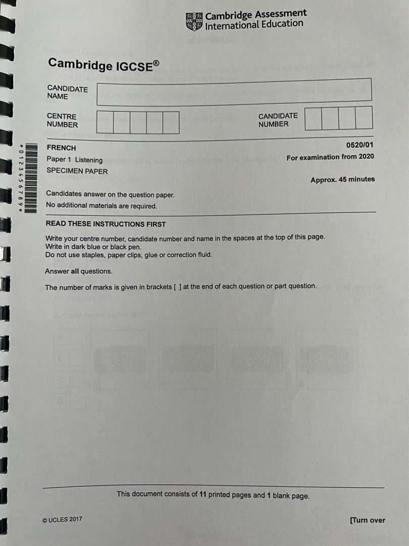 IGCSE SPECIMEN PAST PAPERS, Hobbies & Toys, Books & Magazines ...