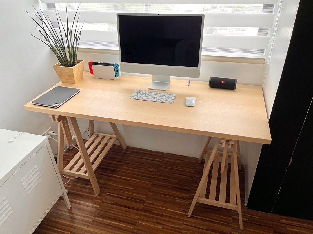 IKEA DESK MALSKYTT/MITTBACK on Carousell