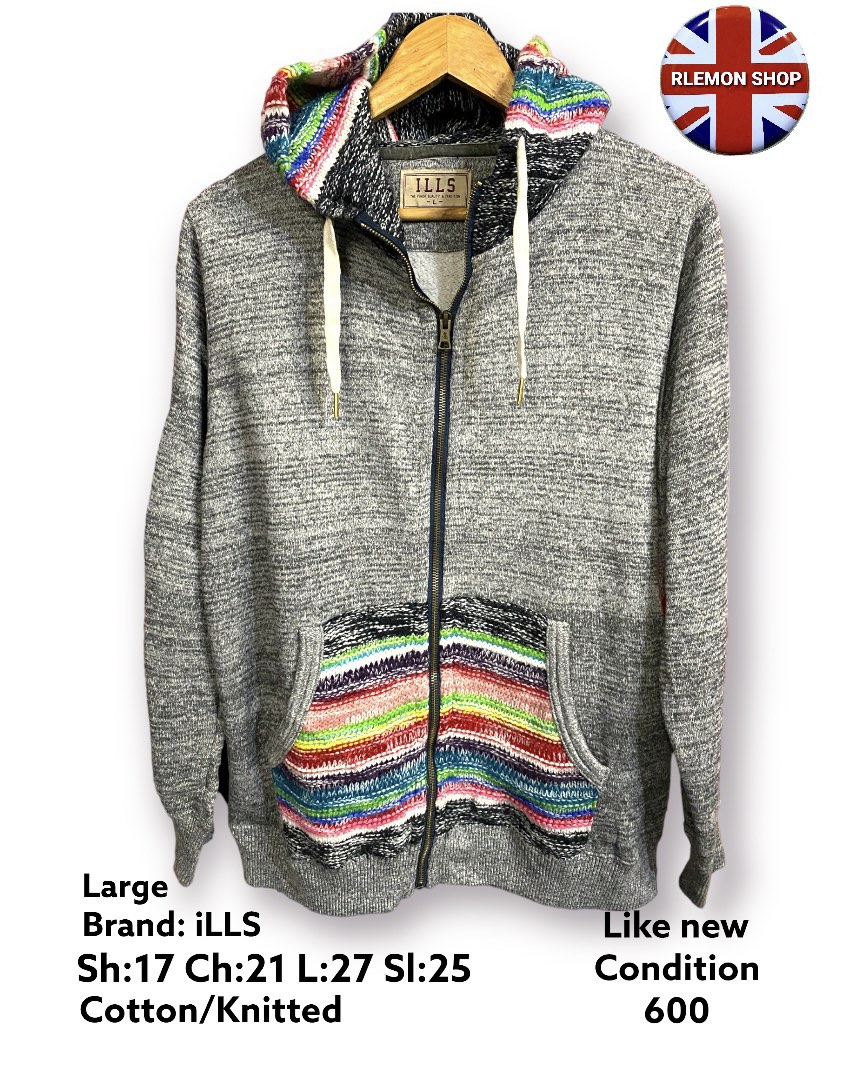 iLLS Knitted Hoddie Jacket, Men's Fashion, Coats, Jackets and Outerwear ...