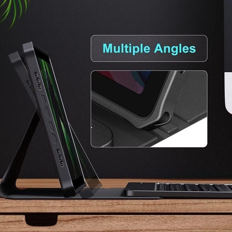 INFILAND Backlit RGB Bluetooth Keyboard Case for Galaxy Tab A7, Multi ...