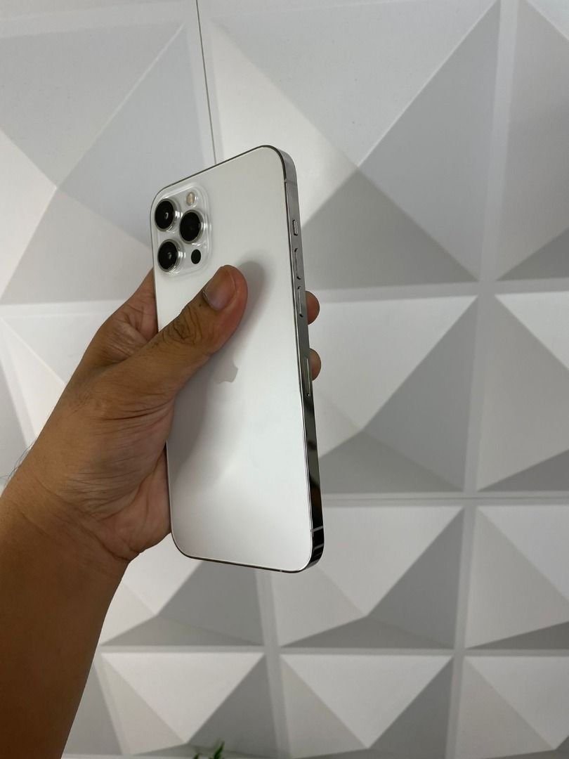 iphone 12 promax white 128 ibox fullset like new, Telepon Seluler ...