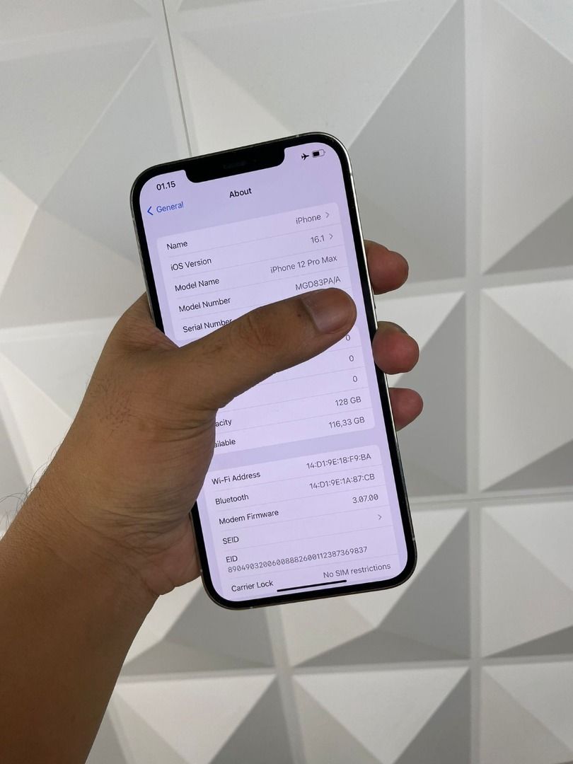 iphone 12 promax white 128 ibox fullset like new on Carousell