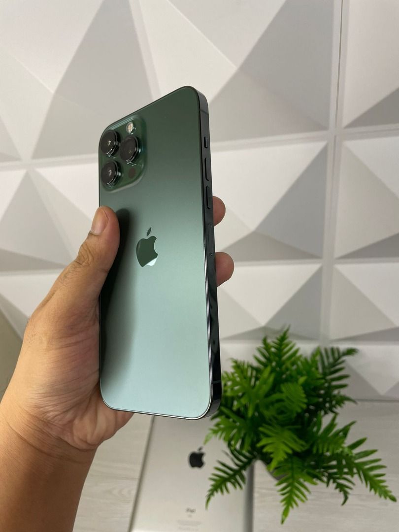 iPhone 13 Promax alpine green 128 ibox garansi on fullset, Telepon ...