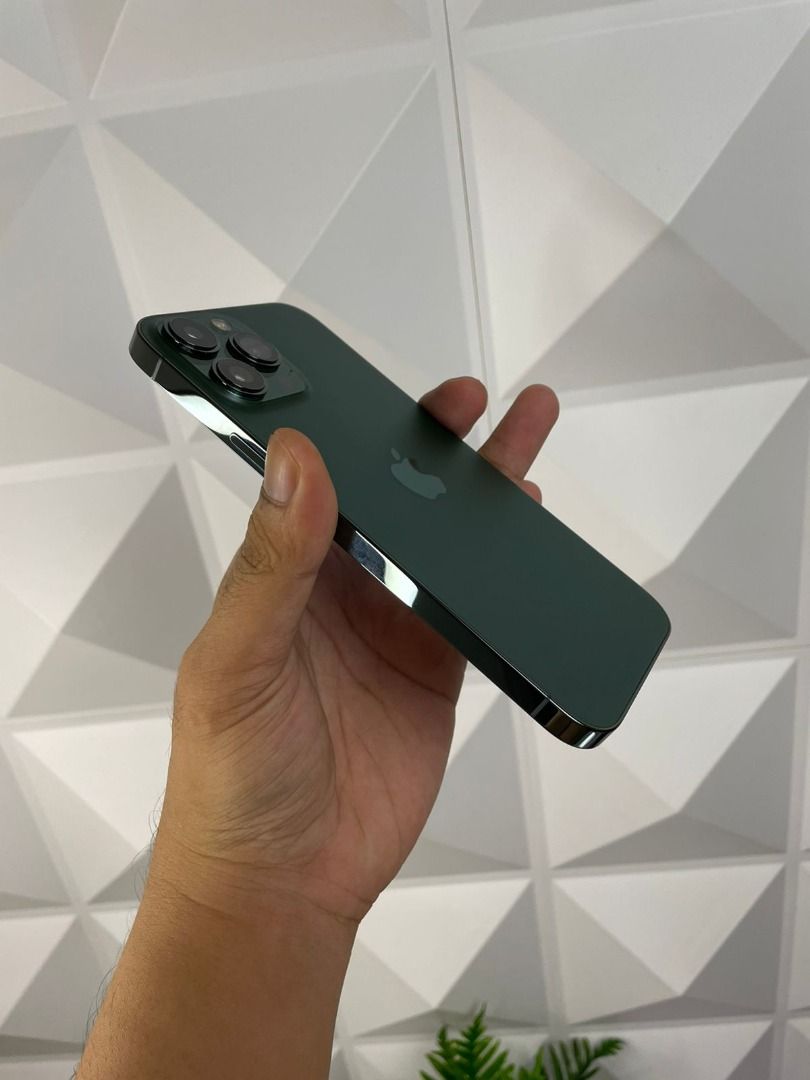 iPhone 13 Promax alpine green 128 ibox garansi on like new, Telepon ...