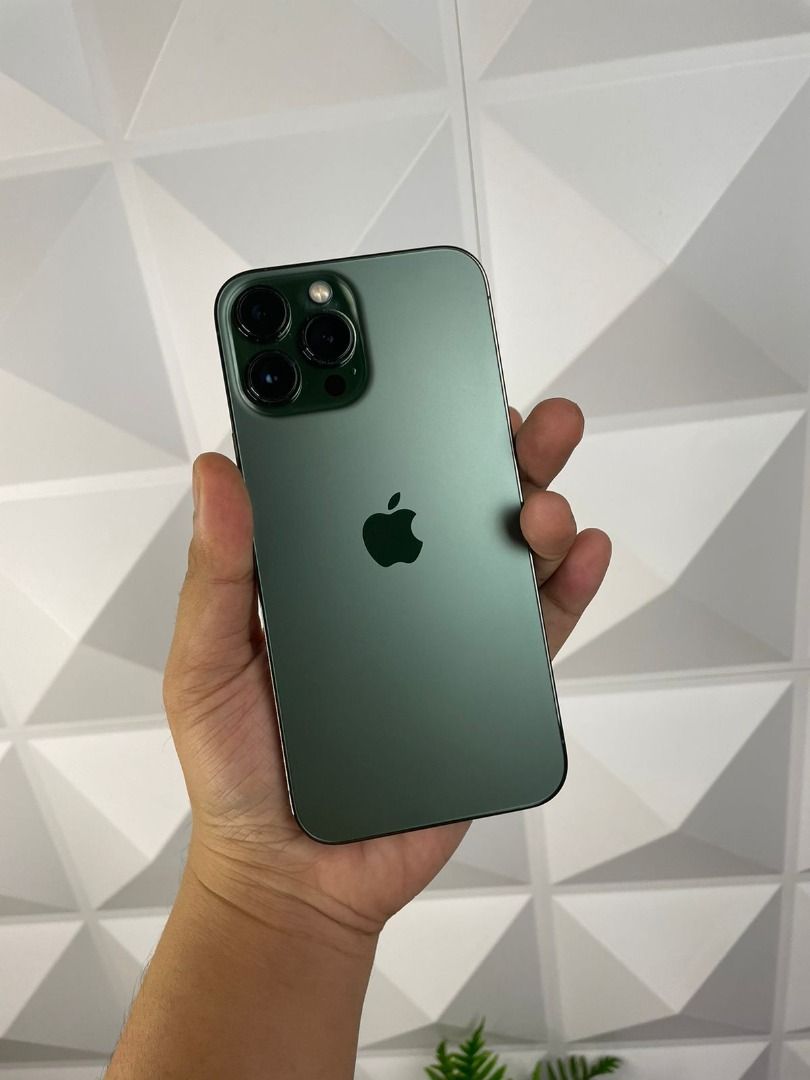 iPhone 13 Promax alpine green 128 ibox garansi on like new, Telepon ...