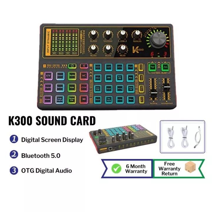 K300 Sound Card + U87 Professional Condensor Microphone Bundle Set ...