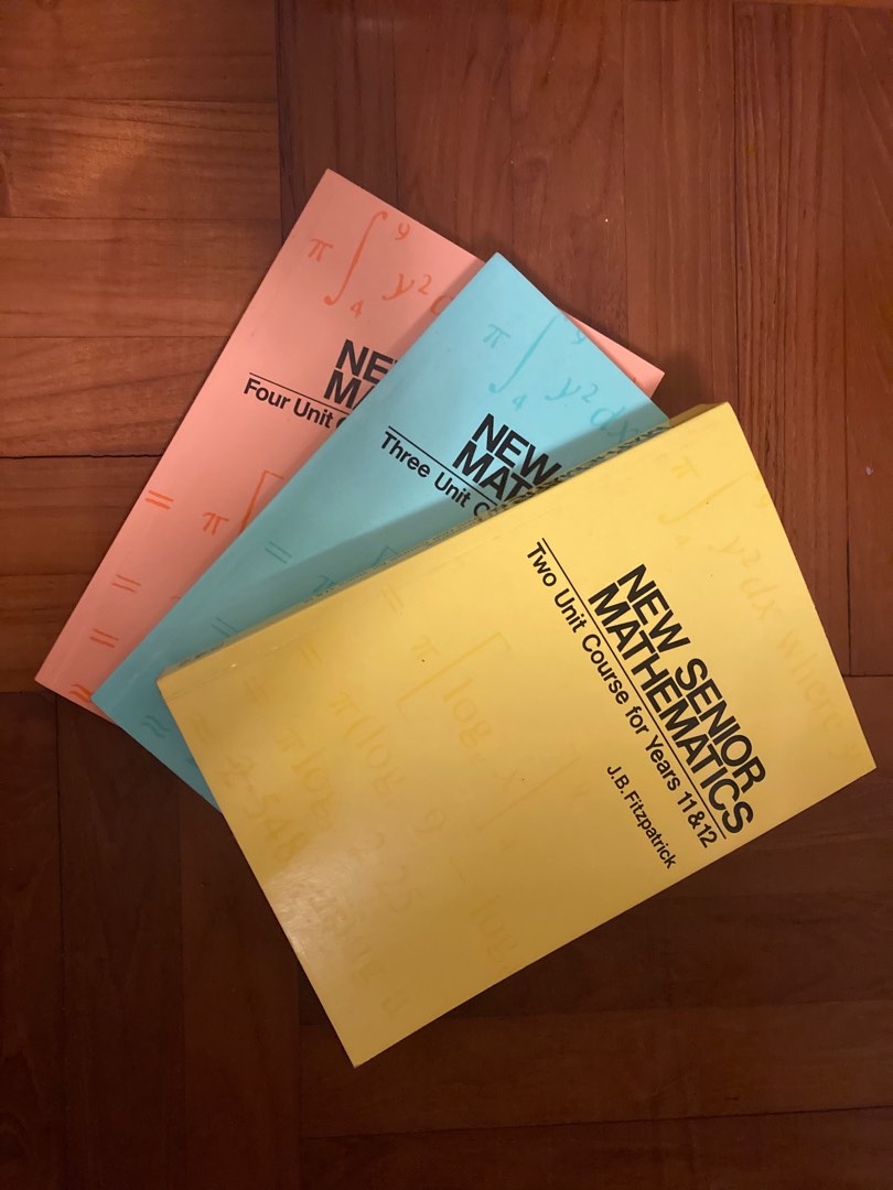K.B.Fitzpatrick, New Senior Mathematics 2,3,4 units full set, 興趣及遊戲, 書本 ...