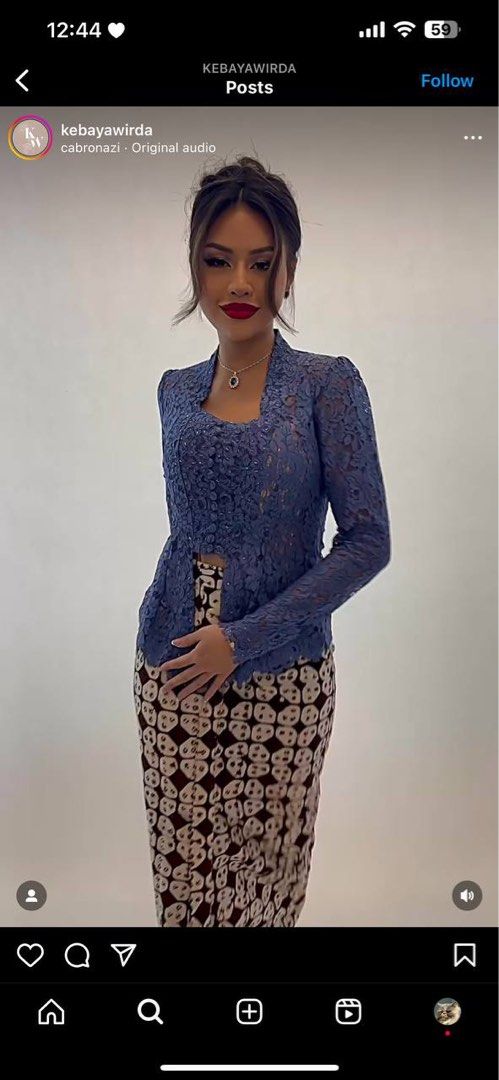 kebaya wirda, Women's Fashion, Tops, Blouses on Carousell