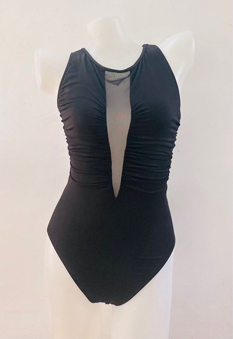 La Blanca Sheer And Present High Neck Mio One Piece Womens Fashion