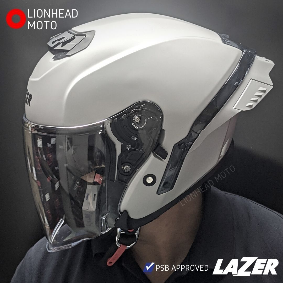 LAZER MOTORCYCLE HELMET TANGO EVO SR SUNVISOR PSB APPROVED FREE ...