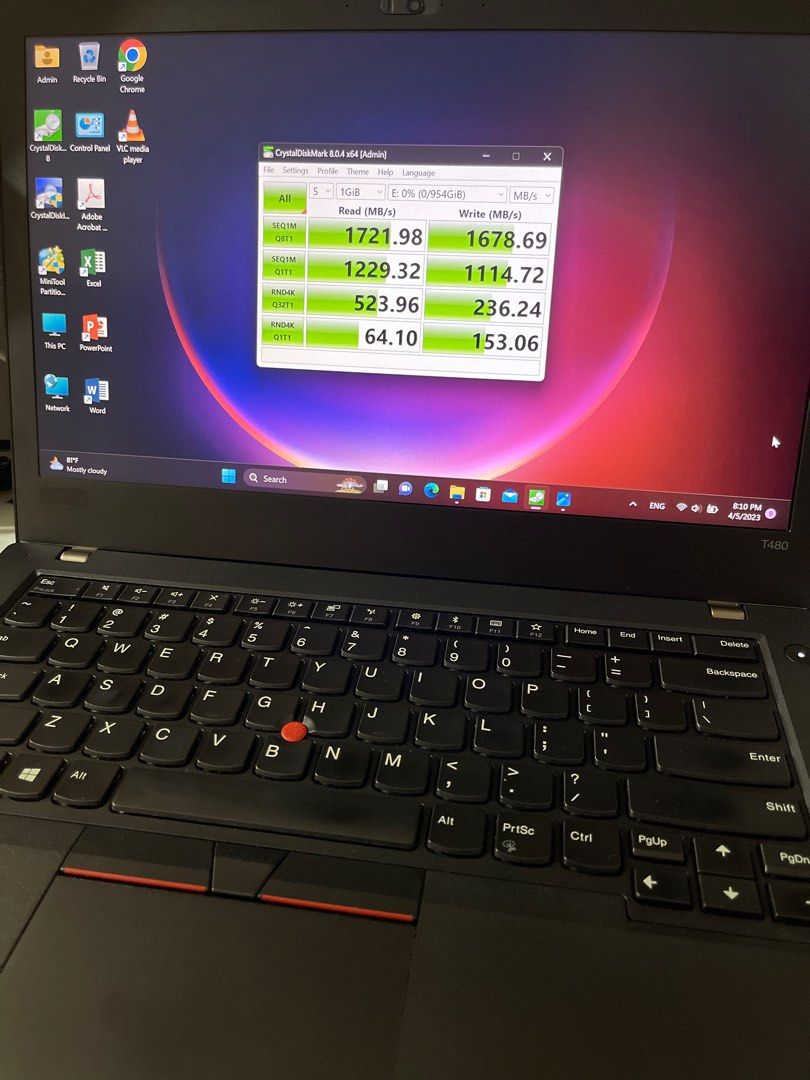 Lenovo Thinkpad T480 i5-8350U 256GB + 1TB NVMe SSD + 16GB RAM ...