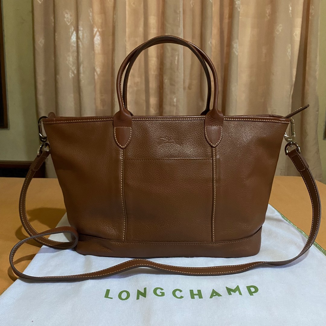 Longchamp Authentic Cuir Leather Tote Bag / Sling Bag / Hand Bag ...