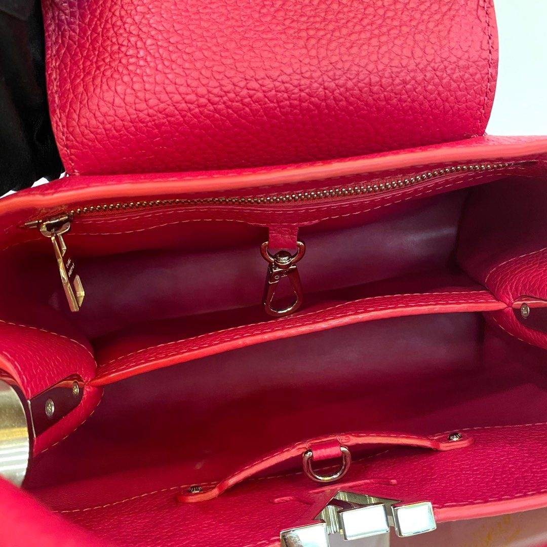 LOUIS VUITTON CAPUCINE PM PINK, Luxury, Bags & Wallets on Carousell