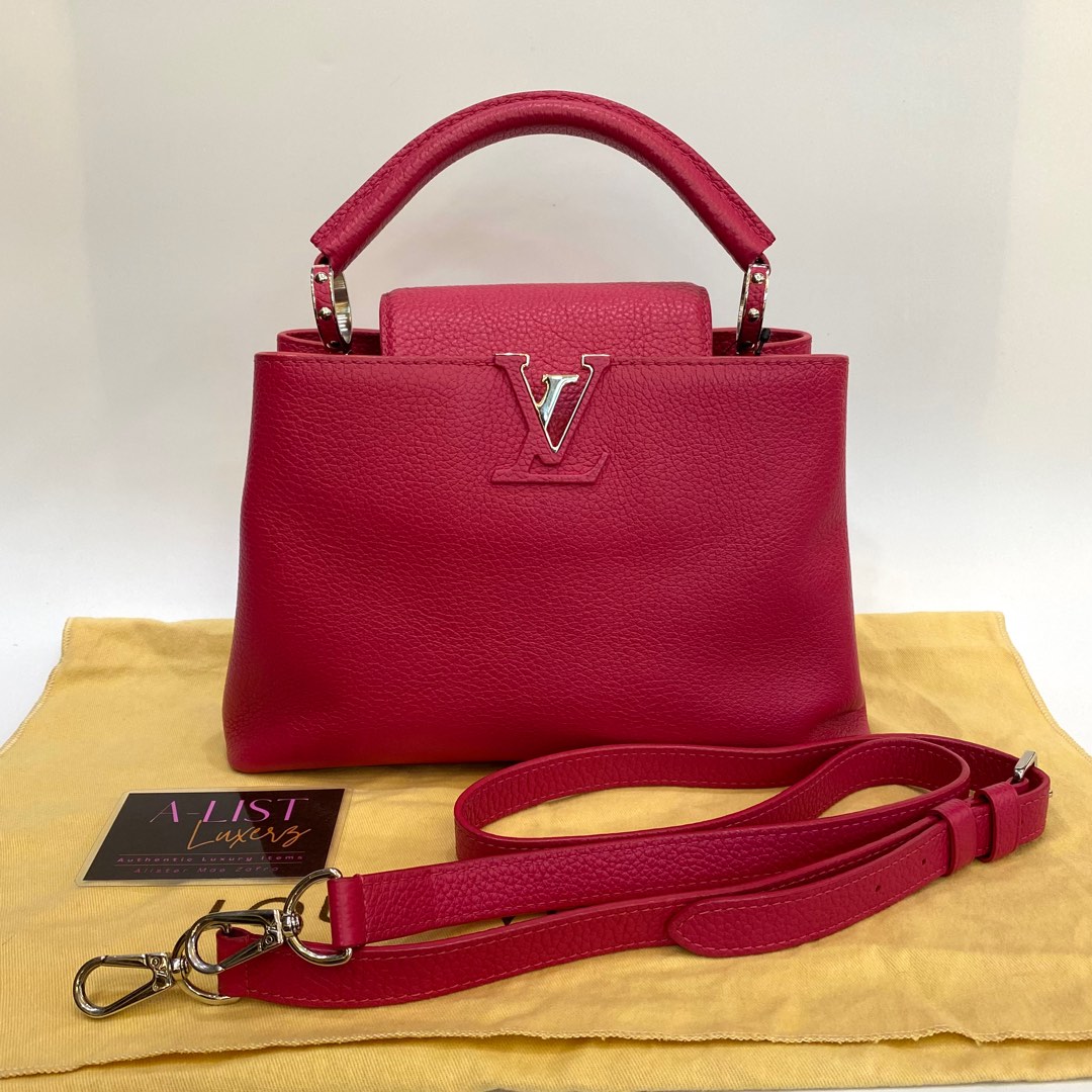 LOUIS VUITTON CAPUCINE PM PINK, Luxury, Bags & Wallets on Carousell
