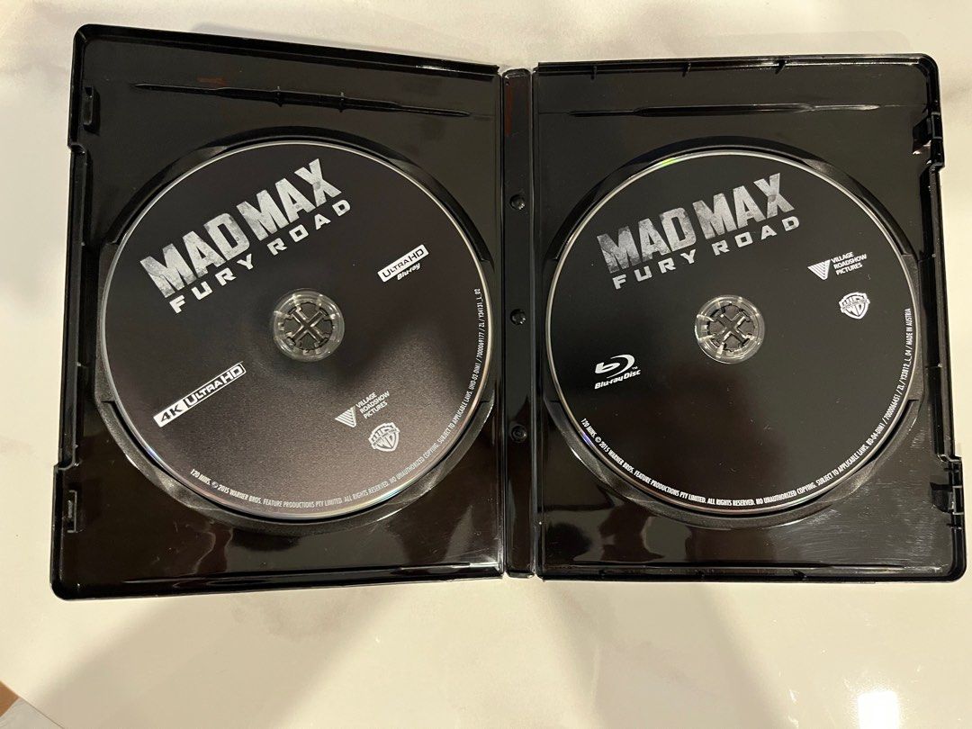 Mad Max Fury Road 4K + HD Blu Ray (All region), Hobbies & Toys, Music ...