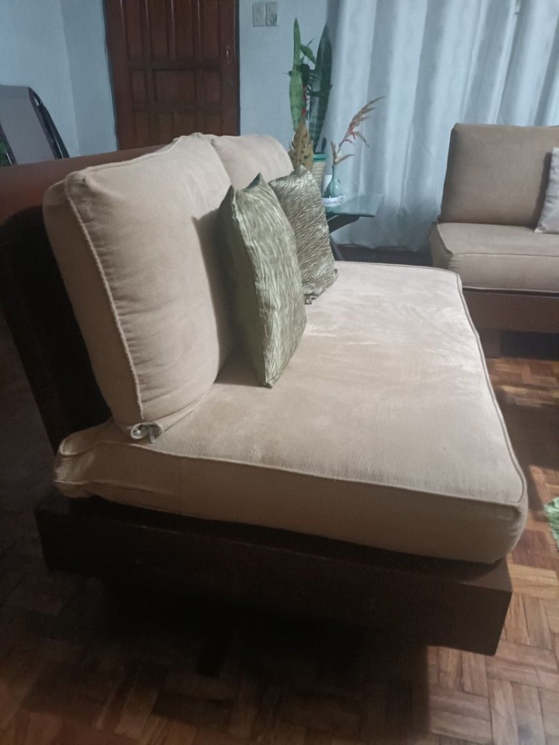 Mahogany wood sala set, Furniture & Home Living, Furniture, Tables ...