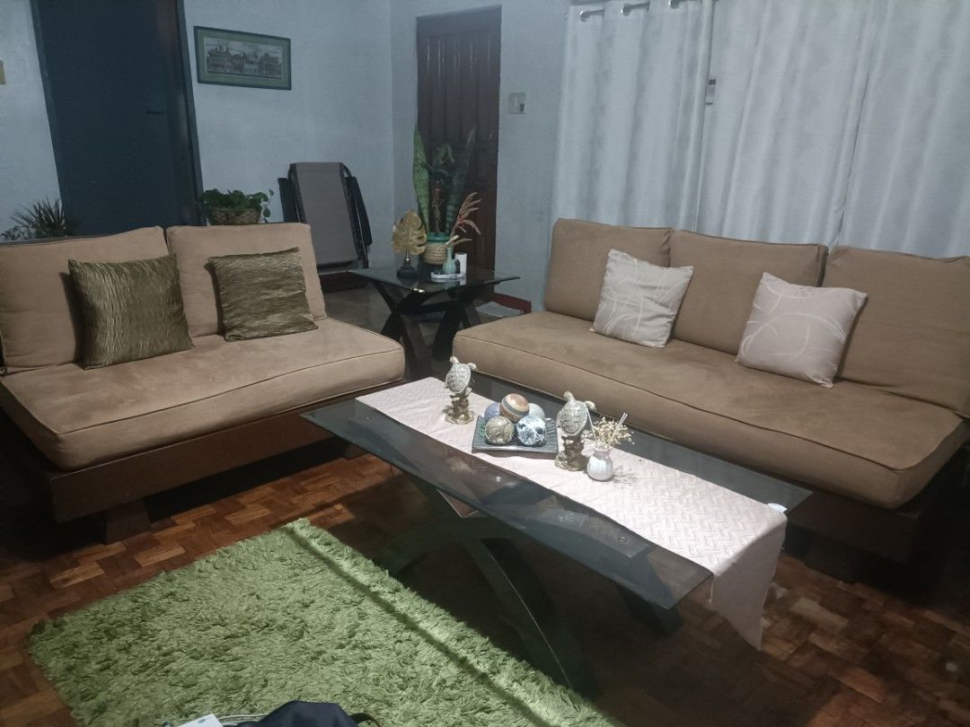 Mahogany wood sala set, Furniture & Home Living, Furniture, Tables ...