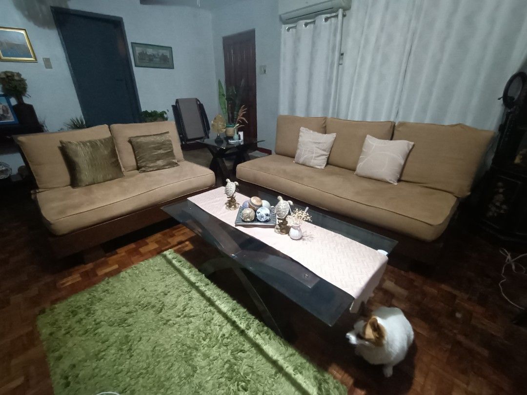 Mahogany wood sala set, Furniture & Home Living, Furniture, Tables ...