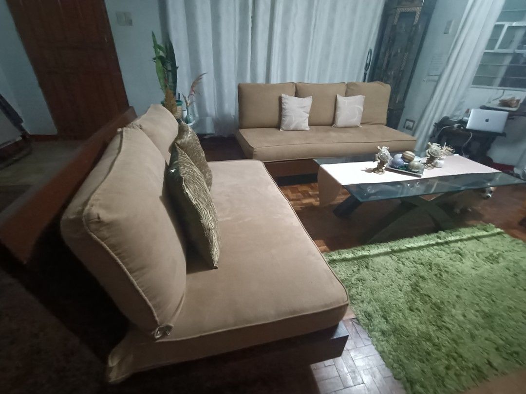 Mahogany wood sala set, Furniture & Home Living, Furniture, Tables ...