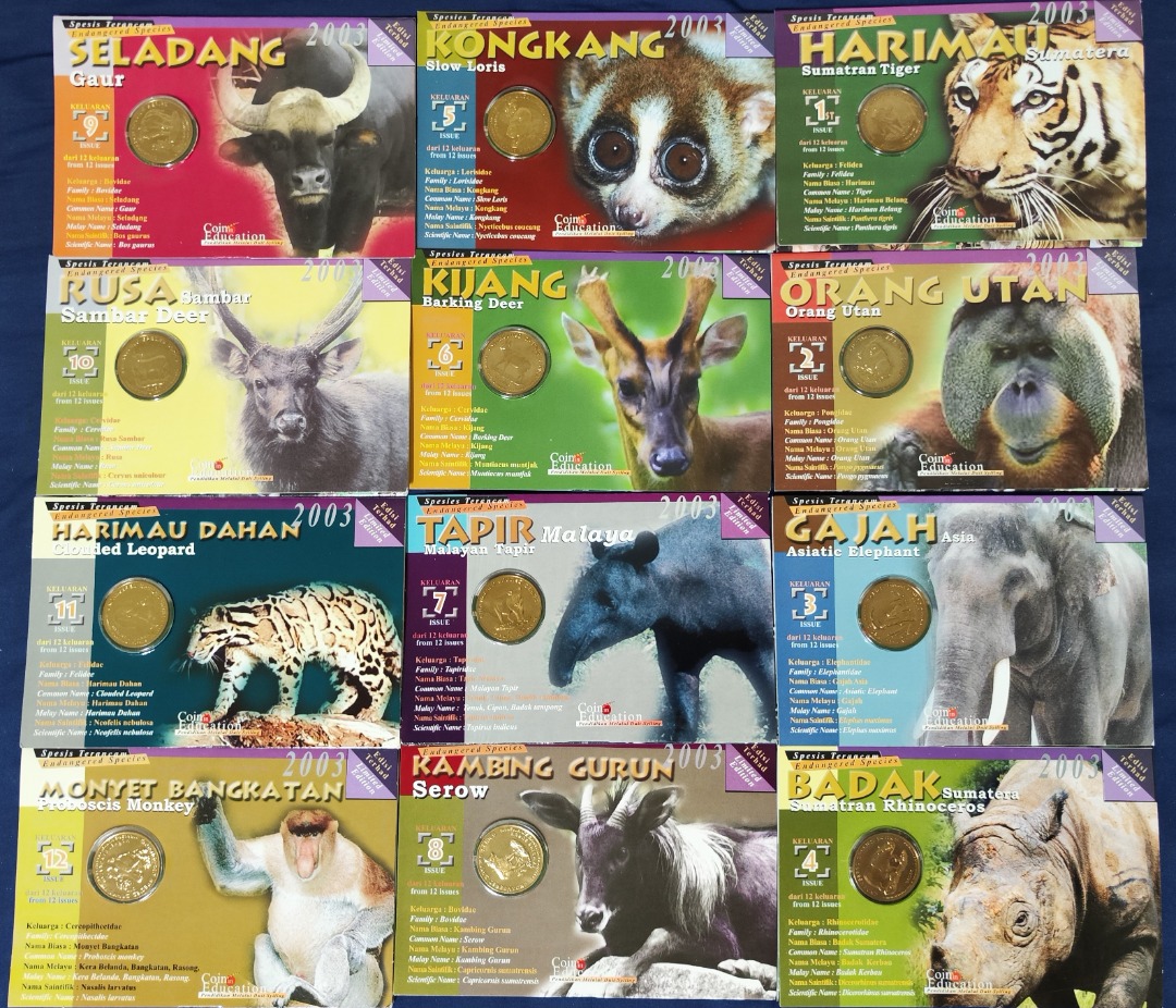 Malaysia Animal Coin Card set (12 PCS), Hobbies & Toys, Memorabilia ...