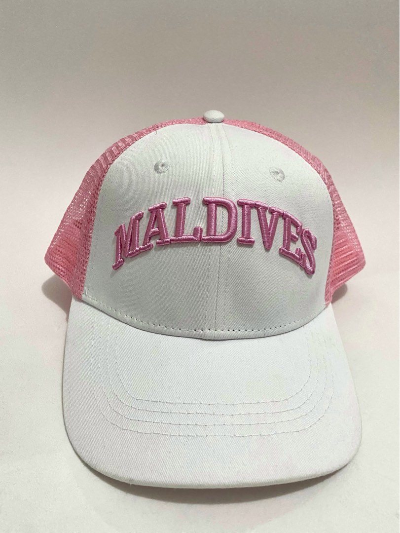 Y2K Maldives Pink Trucker Cap, Men's Fashion, Watches & Accessories ...