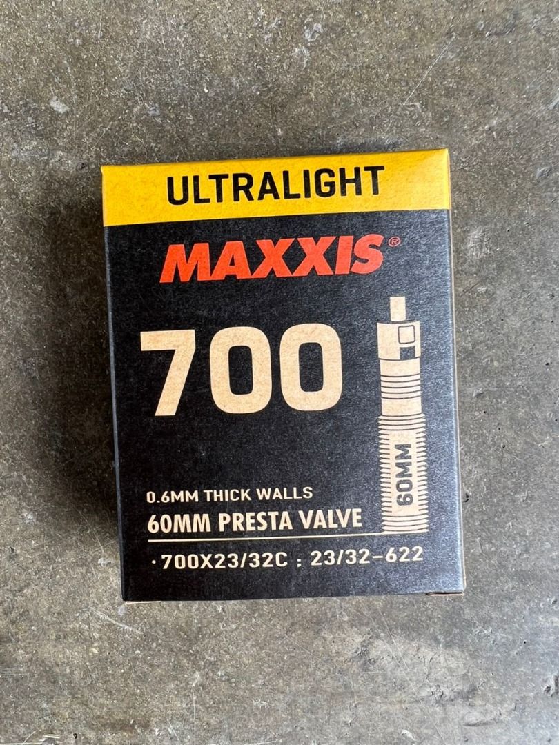 Maxxis ULTRALIGHT Road bike Inner Tube 700x23/32c 60mm Bike Presta ...
