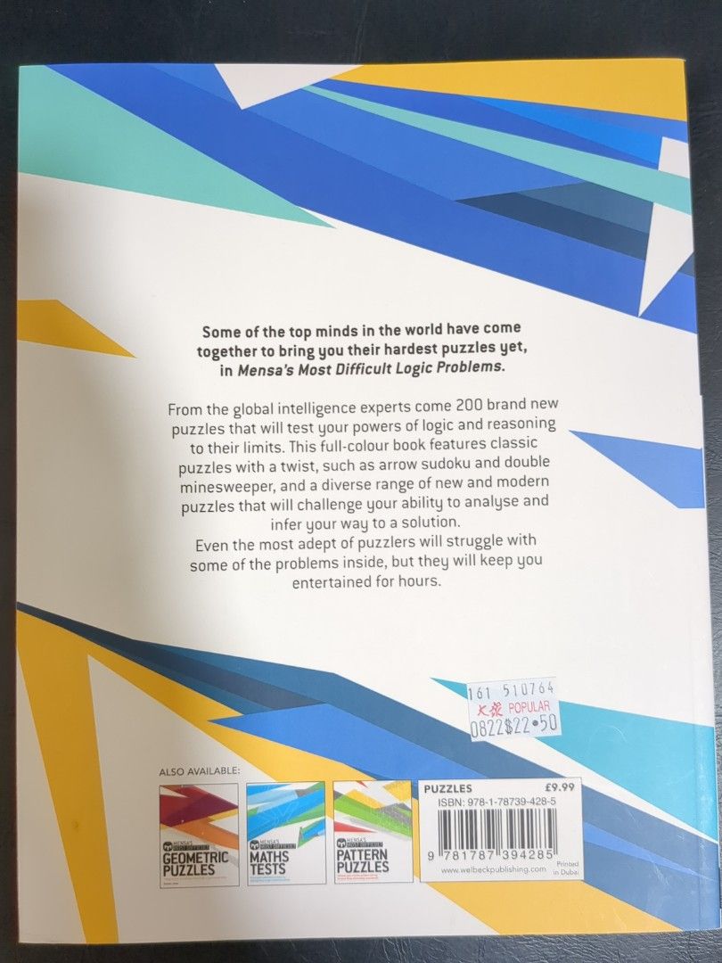 Mensa Logic Problems, Hobbies & Toys, Books & Magazines, Assessment ...