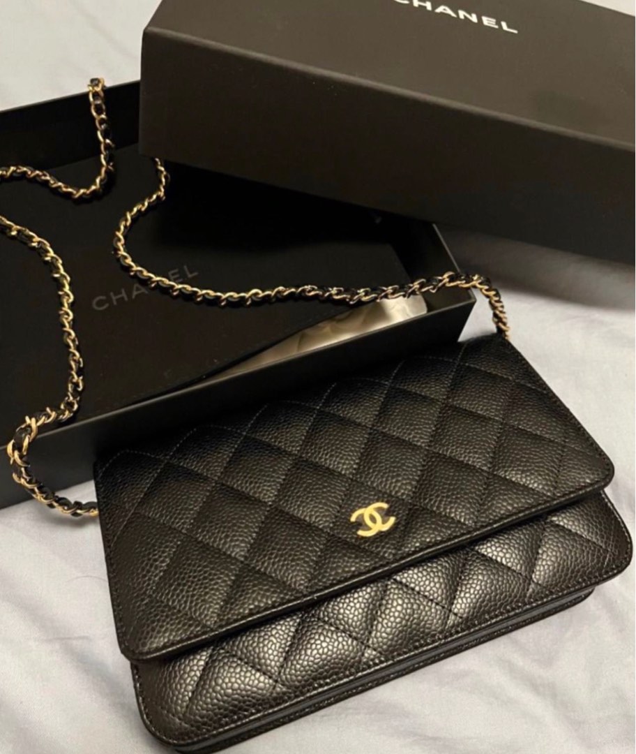 Microchipped. Chanel WOC GHW. Chanel wallet on chain caviar ghw on ...