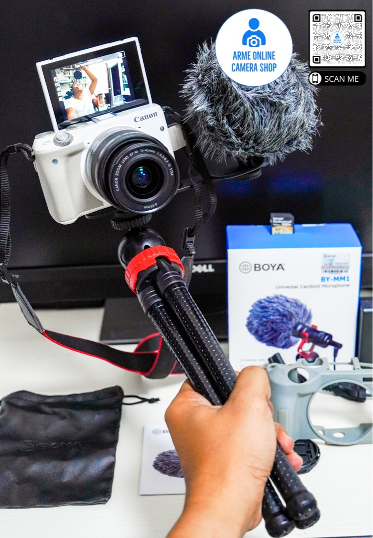 Mint and Like-new Canon M3 Mirrorless Camera Complete Vlogging Package ...